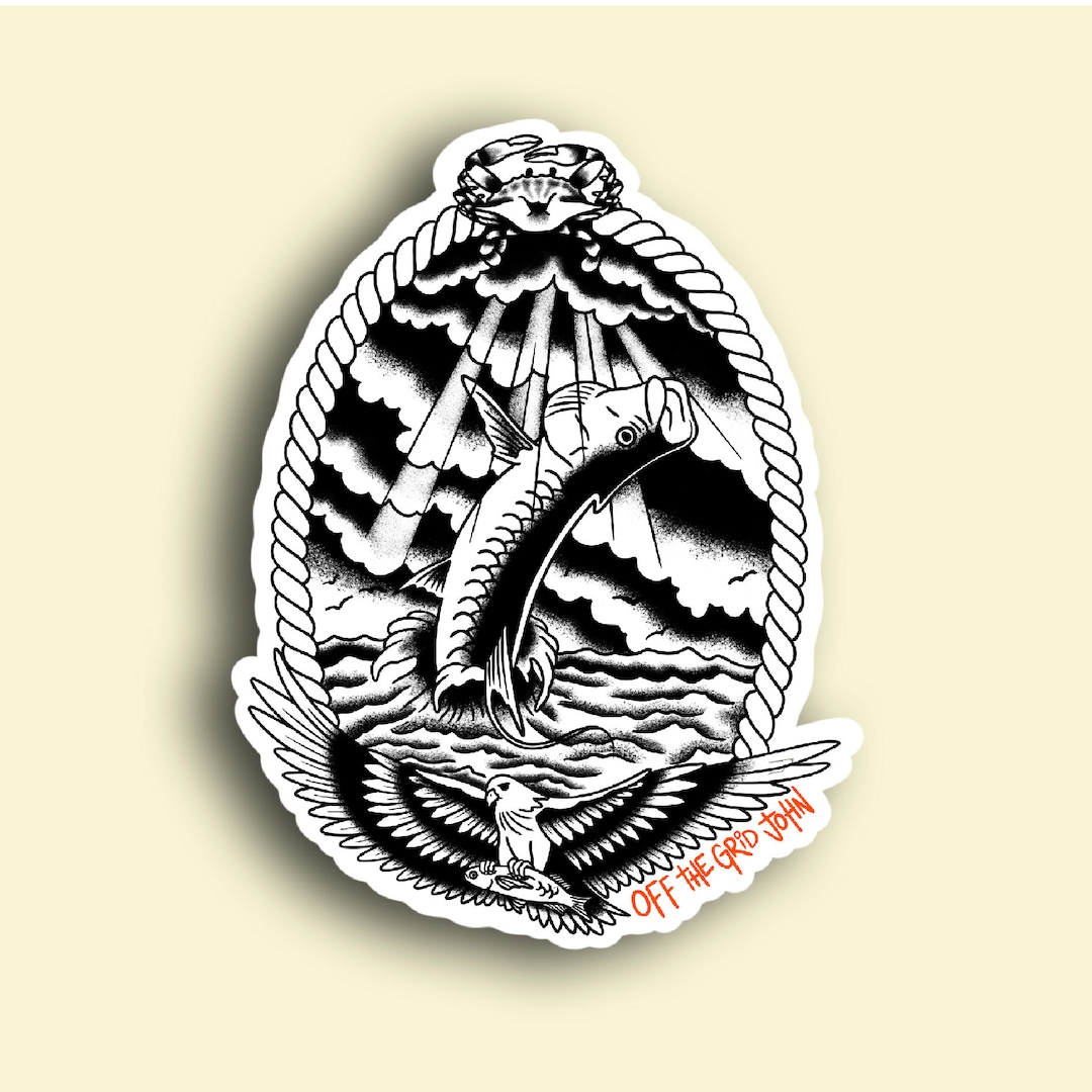 Tarpon Fish Fly Fishing Sticker Decal - Etsy