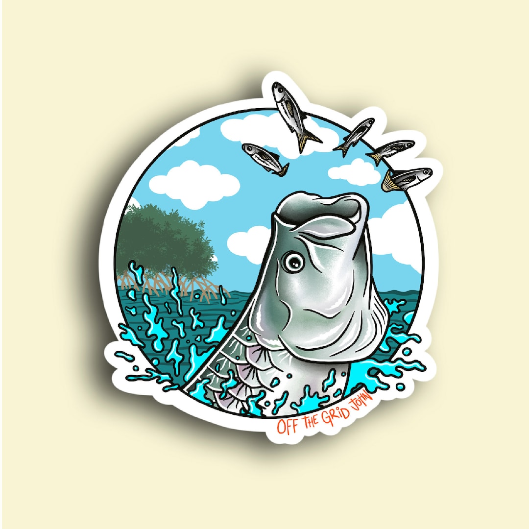 Tarpon Fish Fly Fishing Sticker Decal - Etsy