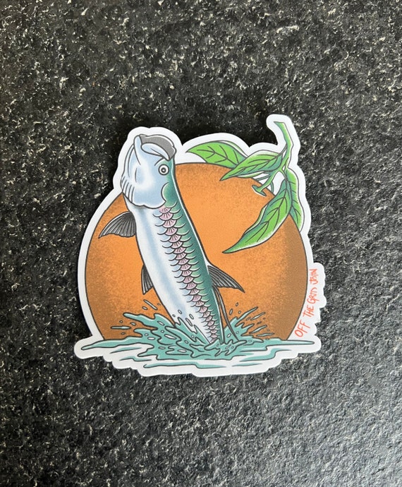 Tarpon Fishing Decal Fly Fishing Fish Sticker off the Grid - Etsy