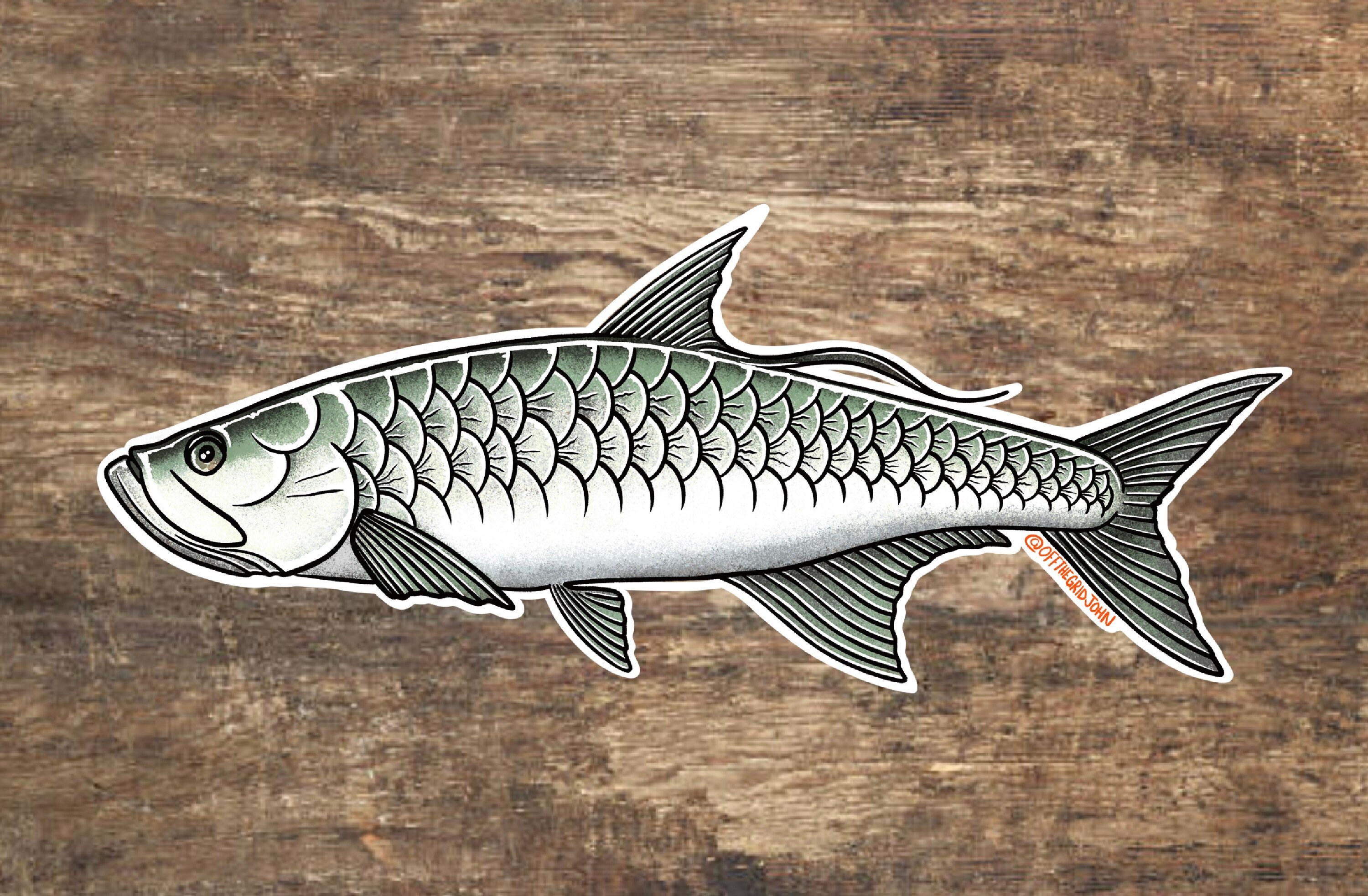 Tarpon Fishing Decal Fly Fishing Fish Sticker | Etsy