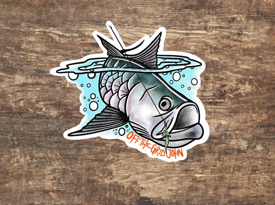 Tarpon Fishing Decal Fly Fishing Fish Sticker off the Grid - Etsy