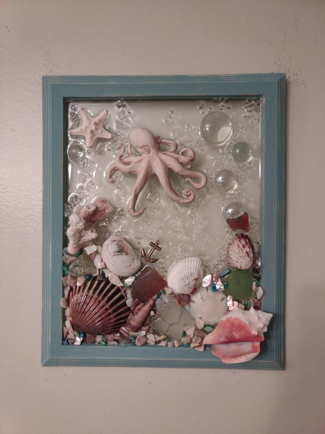 8x10 Octopus Sea Glass Art Frame. If You Love the Mysteries in the ...