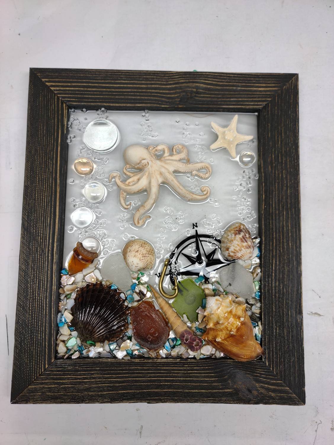 8x10 Octopus Sea Glass Art Frame. If You Love the Mysteries in the ...
