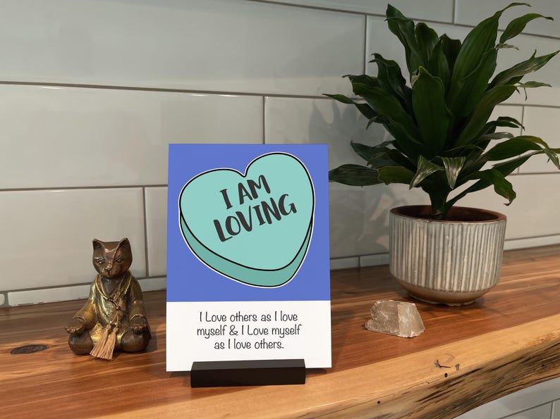 Self-love Affirmation Art Prints: 12 Handmade Mini Prints With Stand - Etsy