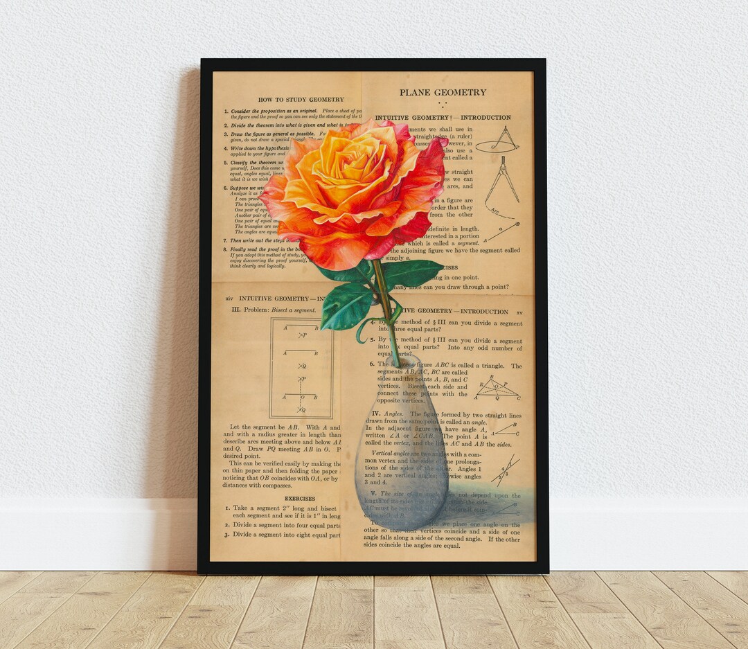 ROSE GEOMETRY | Fine Art Print of Oil Painting on Vintage Geometry ...