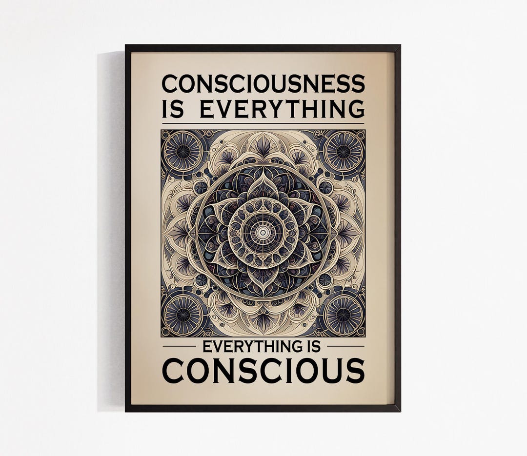 Consciousness Mandala Art Print: Quantum Décor, Cymatics Frequency Wall Artwork, Sacred Geometry ...