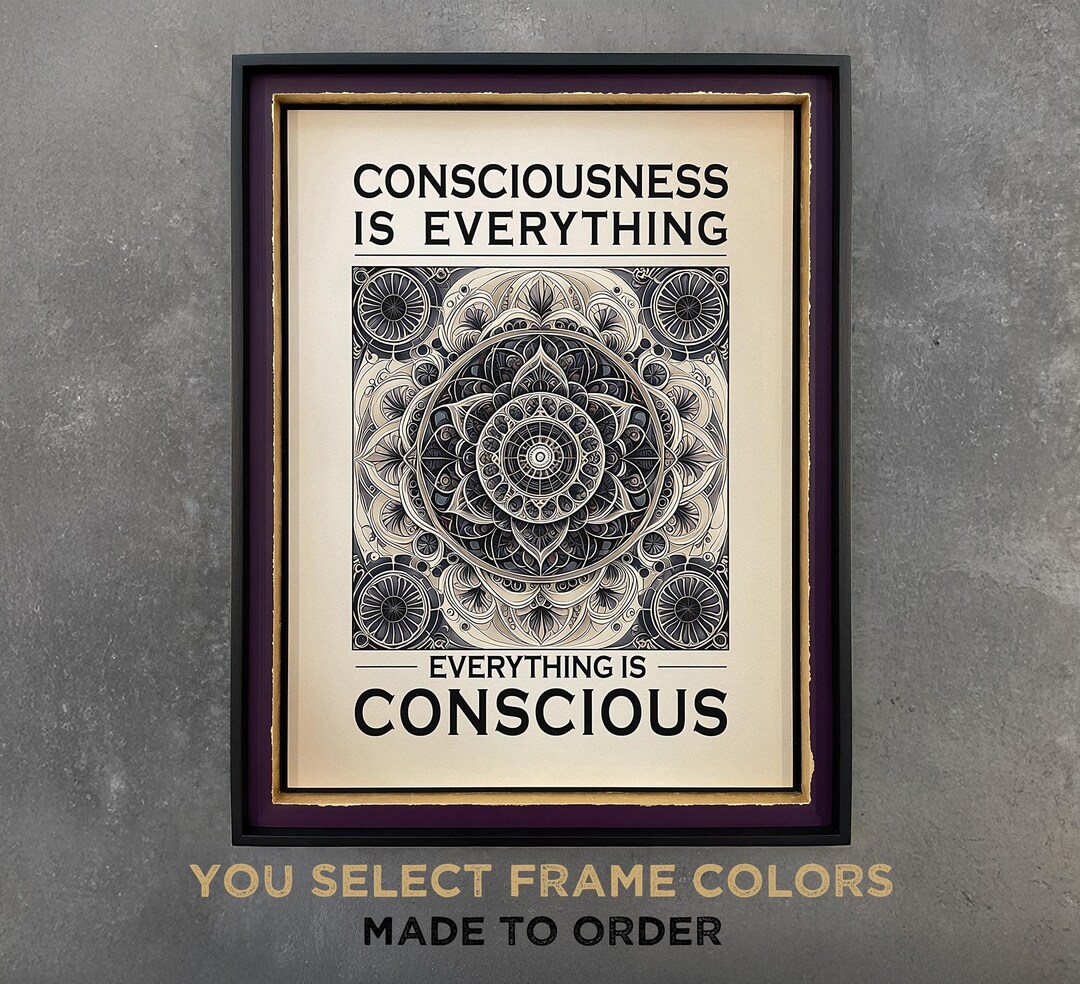 CUSTOM Consciousness Mandala Framed Art Print: Quantum Decor, Cymatics Frequency Art, Meditation ...
