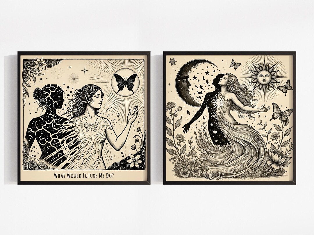 Transformational Wall Art, Butterfly Metamorphosis Print, Quantum ...