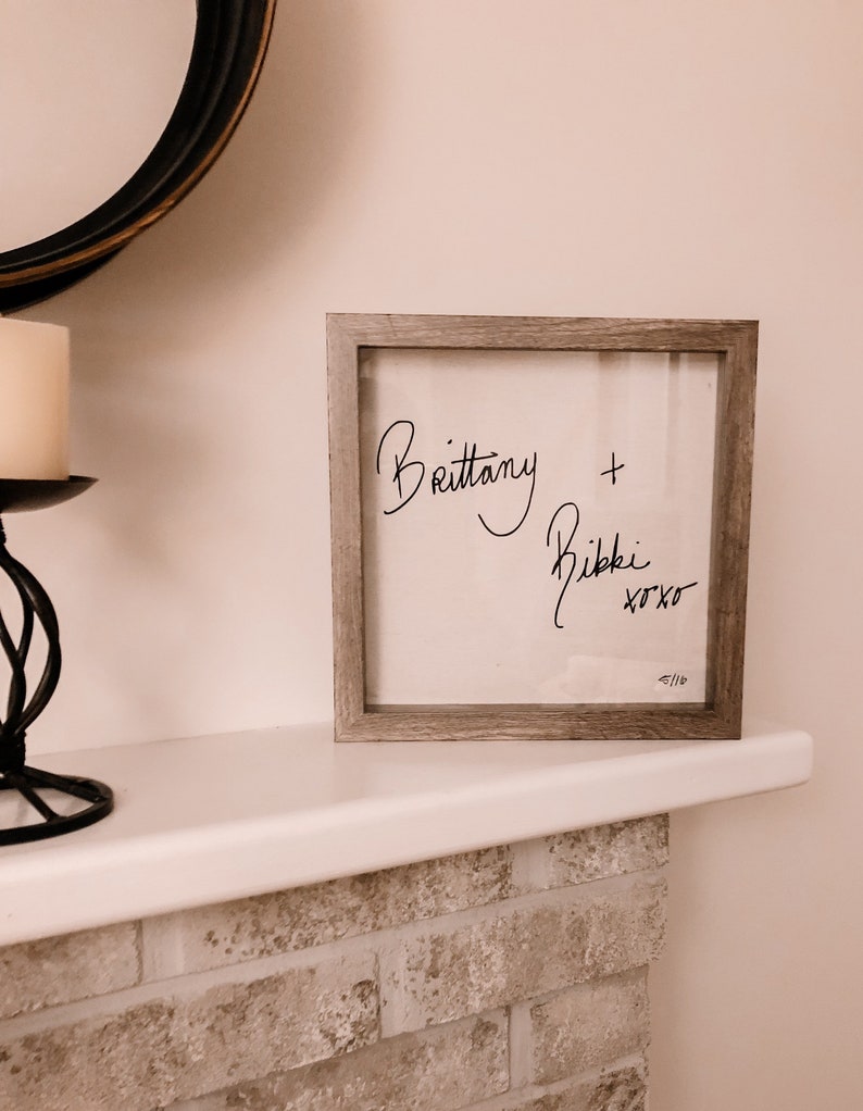 Custom Handwriting Sign/shadow Box - Etsy