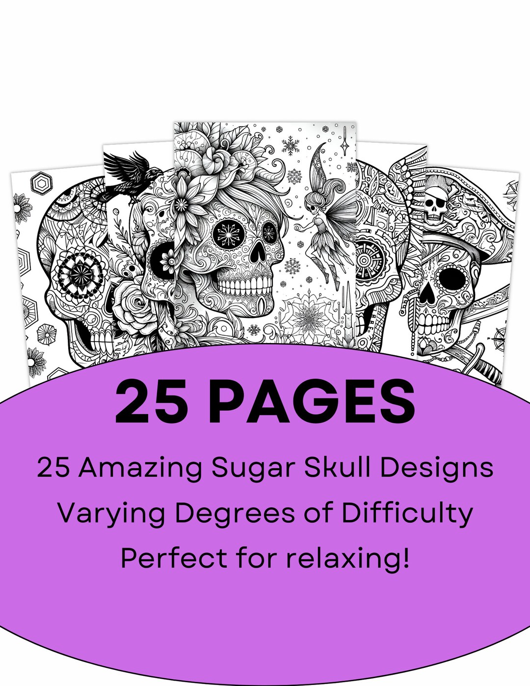 Digital Download | Dia De Los Muertos | Sugar Skull Coloring Book | Day ...