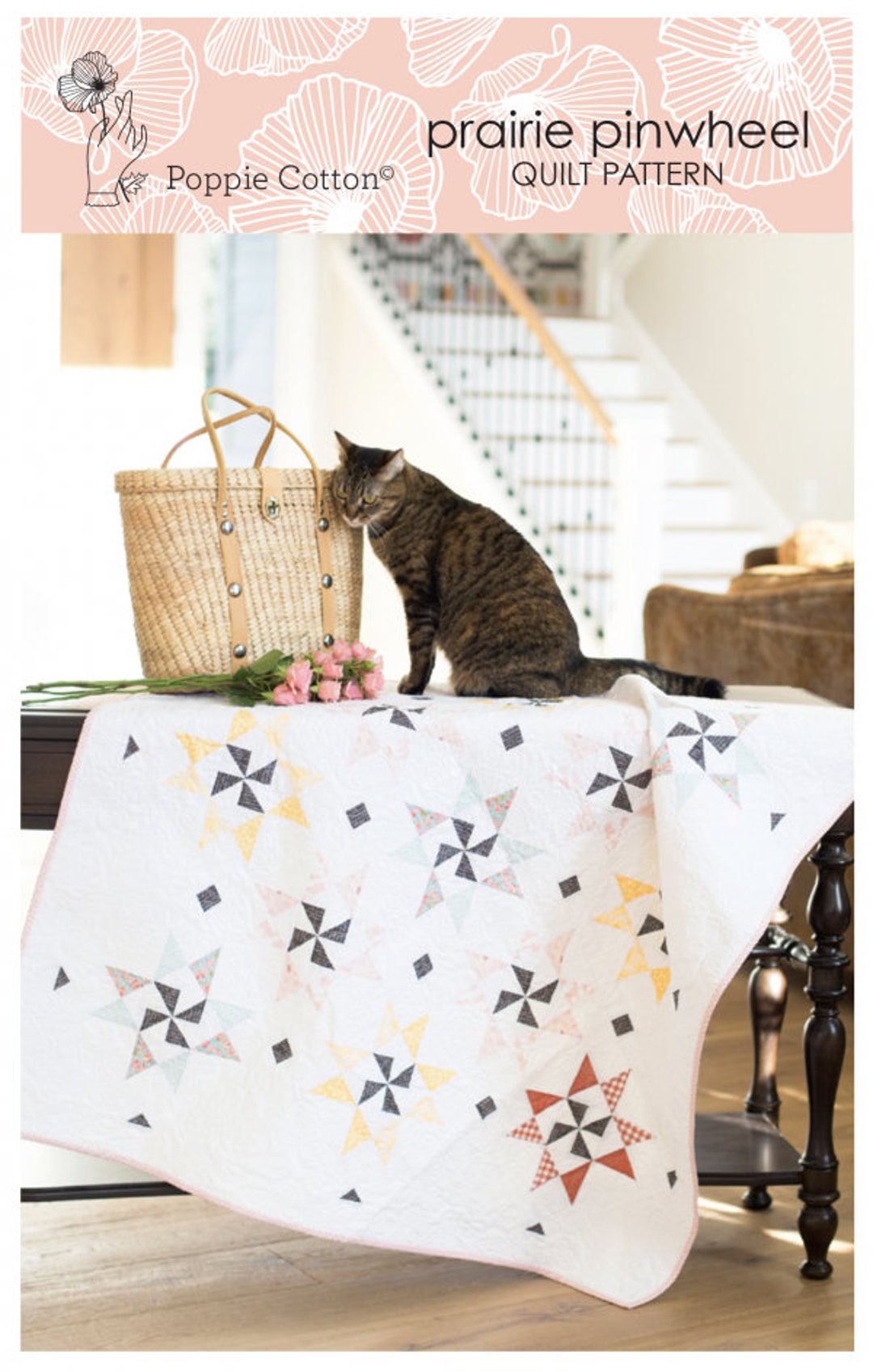 Prairie Pinwheel Quilt Pattern by Poppie Cotton - Etsy