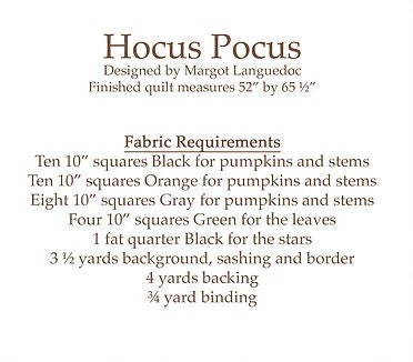 Hocus Pocus Quilt Pattern by Margot Languedoc for The Pattern Basket
