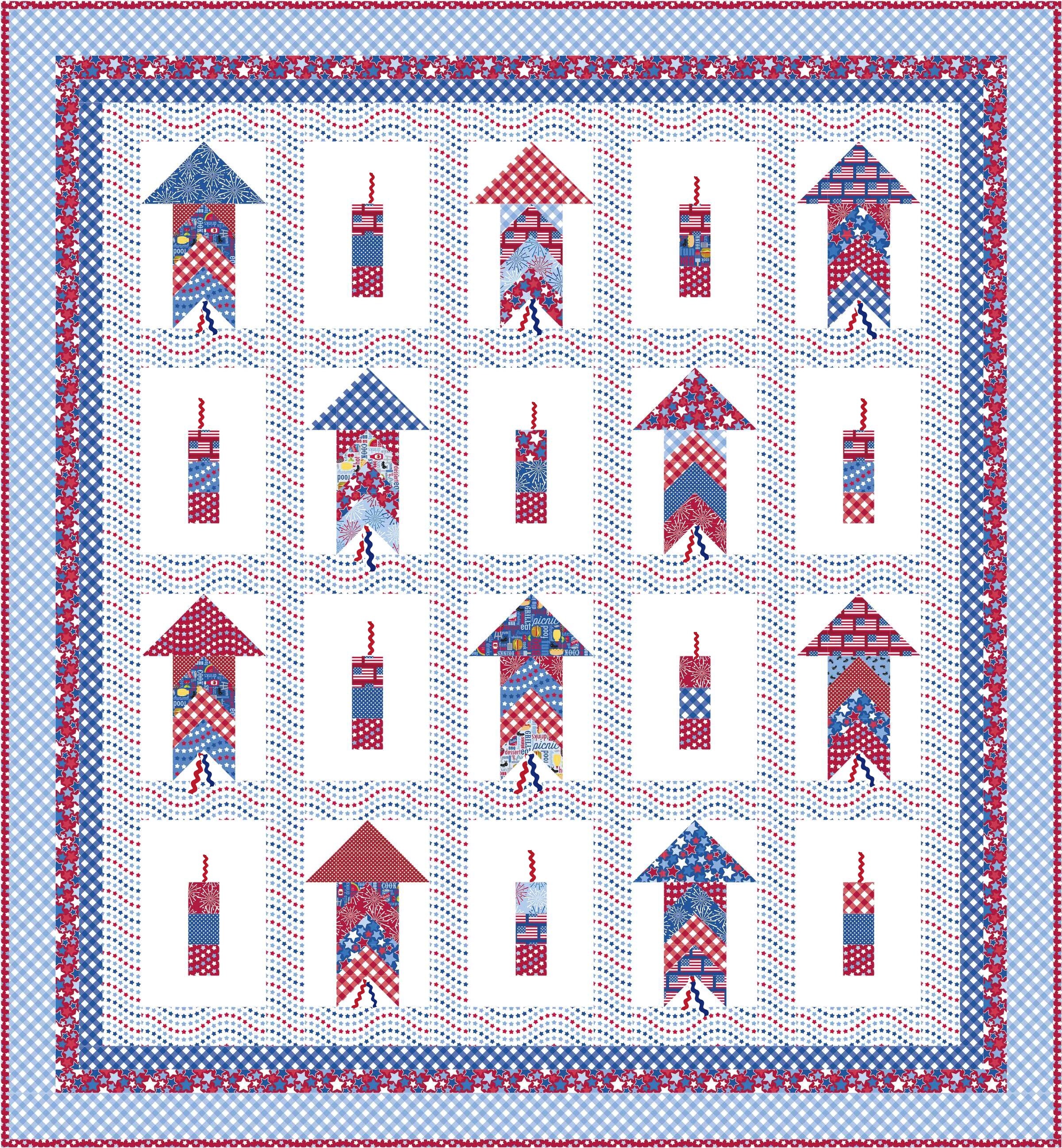 Bottle Rockets Quilt Pattern by Kelly Fannin