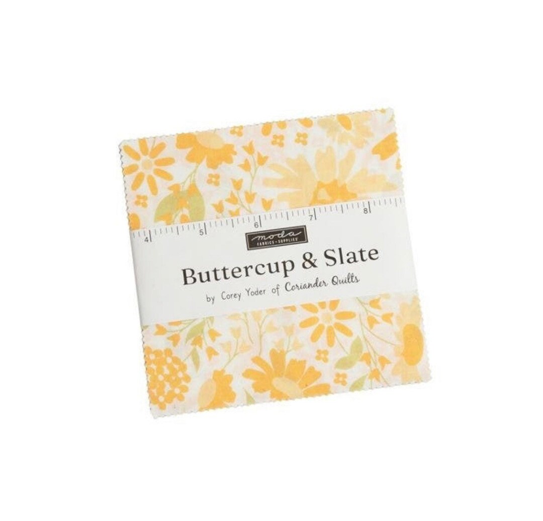 Buttercup Slate 5" Charm Pack by Cory Yoder for Moda - 42 Pieces - Etsy