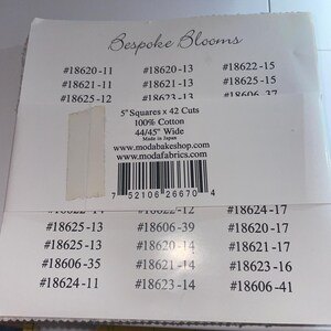 Bespoke Blooms by Brenda Riddle Designs for Moda Fabrics Charm Pack ...