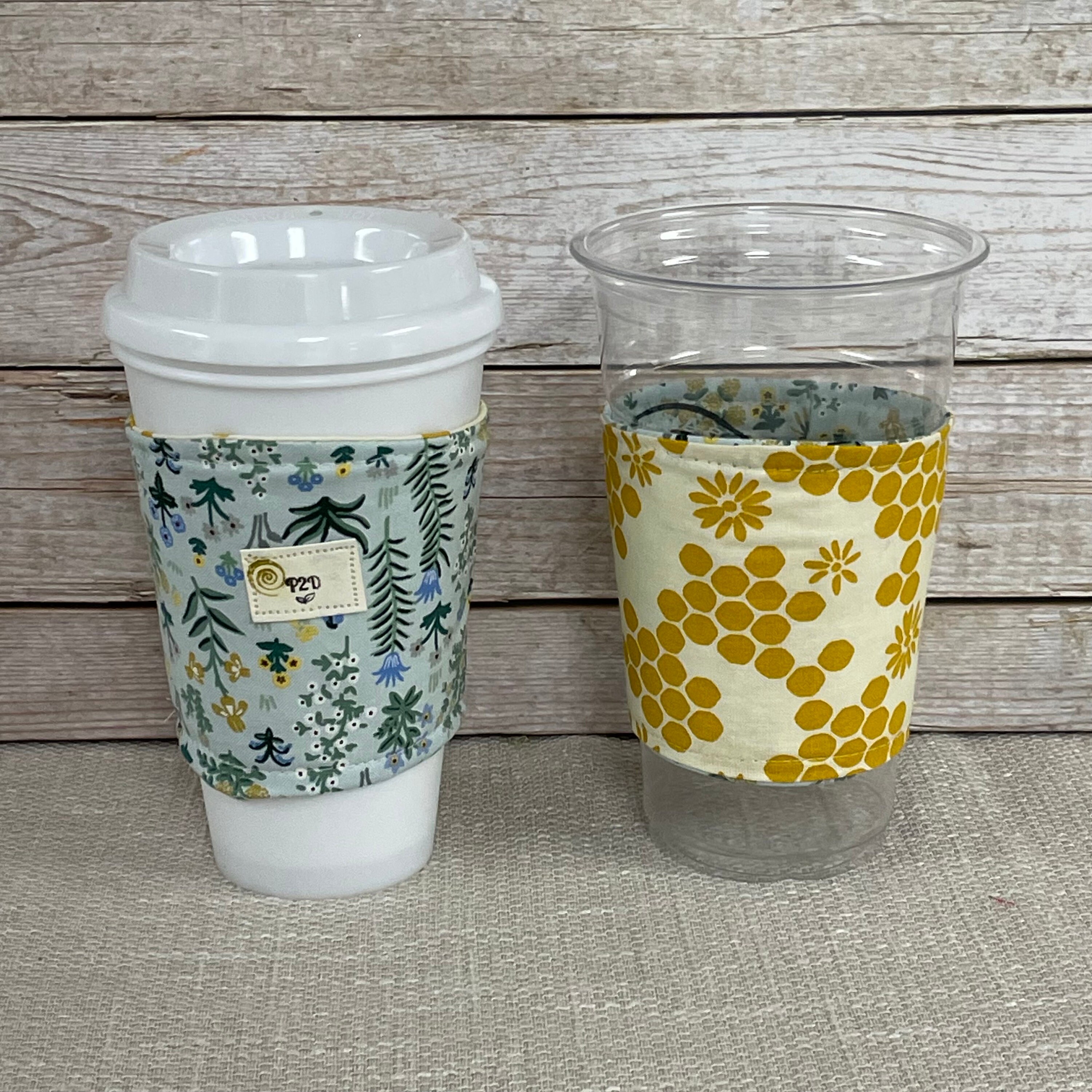 Rifle Paper Co. Fabric Cup Cozy in a Reversable, Continuous Style. Fits ...