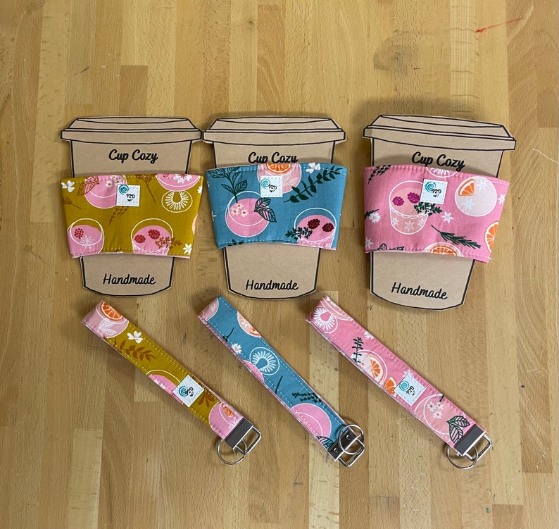 Reversible Fabric Cup Cozy, Continuous Fabric Cup Sleeve, Coffee Lover ...