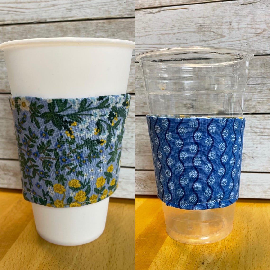 Rifle Paper Co. Fabric Cup Cozy in a Reversable, Continuous Style. Fits ...