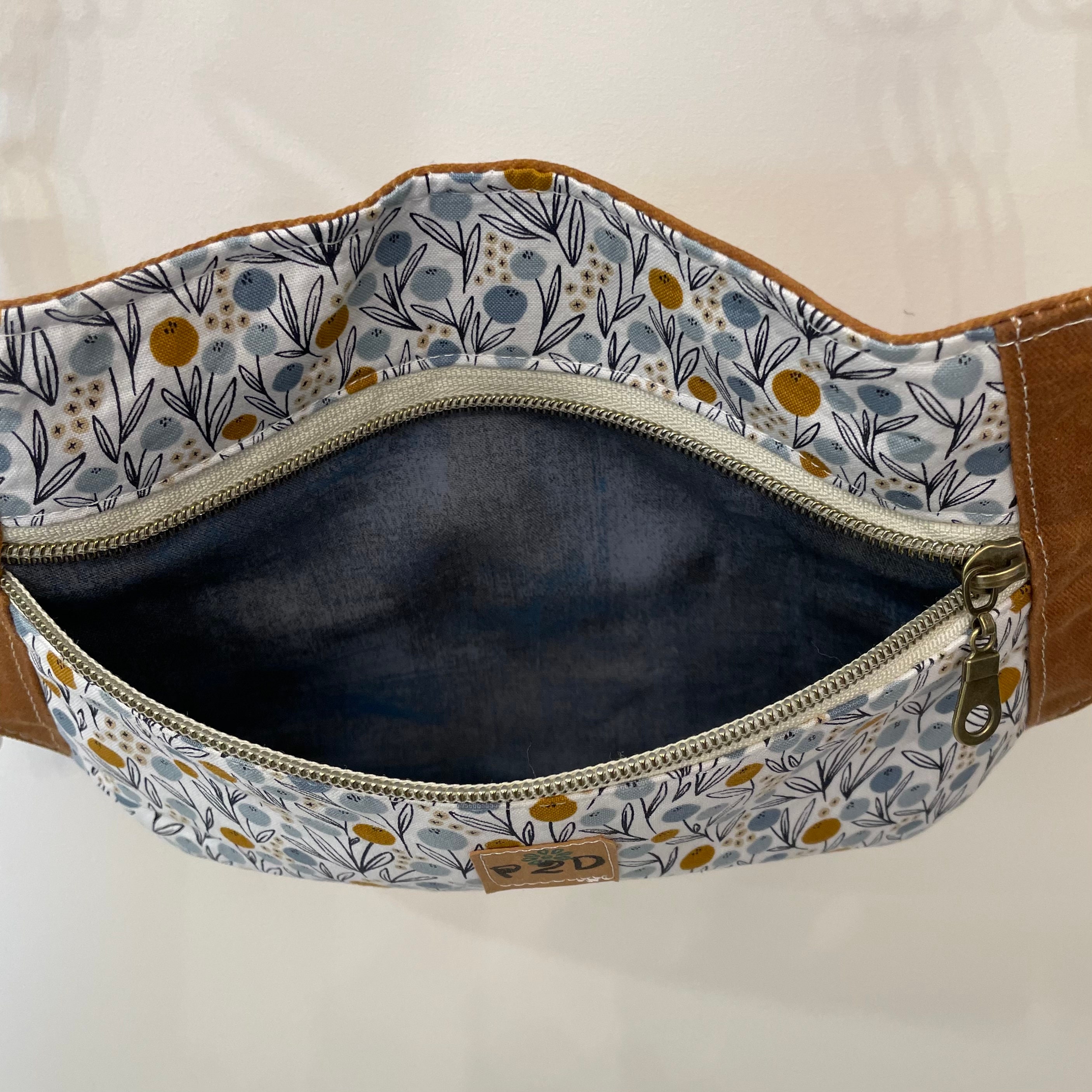 The Dayna Fanny Pack Sling Bag in Waxed Canvas and Floral Print. - Etsy