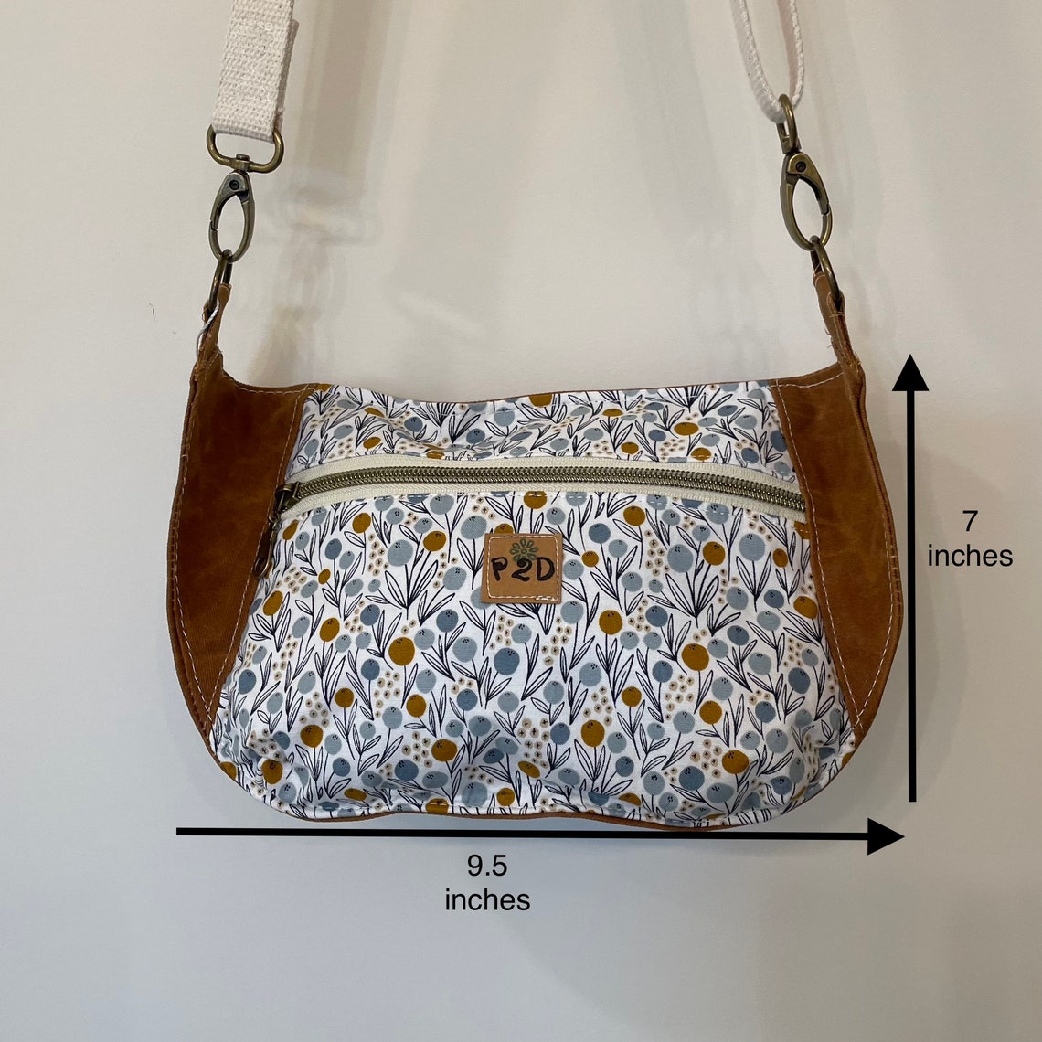 The Dayna Fanny Pack Sling Bag in Waxed Canvas and Floral Print. - Etsy