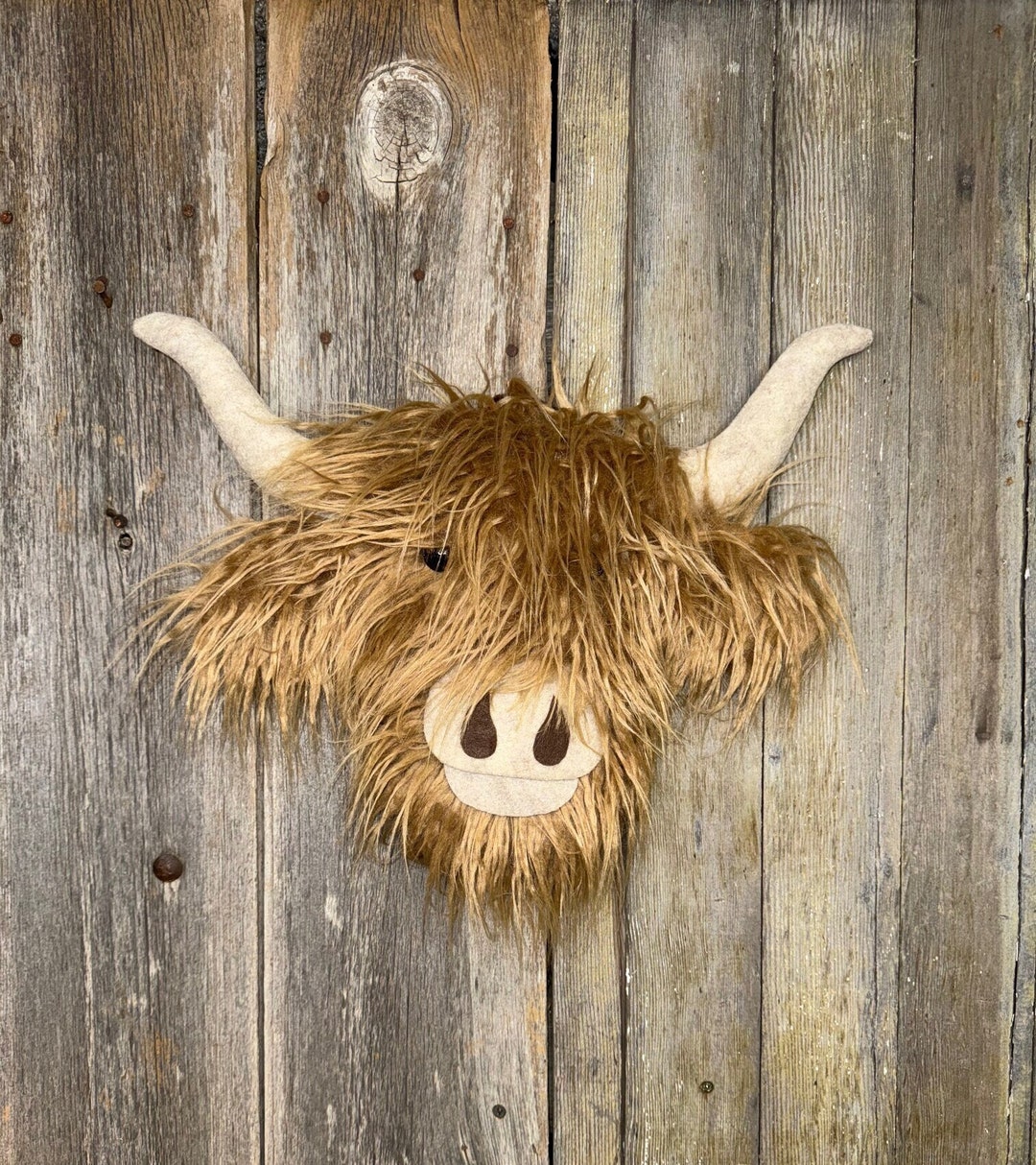 Highland Cow Curly Small Beige - Etsy