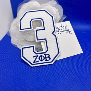 Zeta Phi Beta Number Patch - Etsy