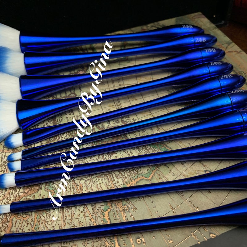 Blue Makeup Brushes - Etsy