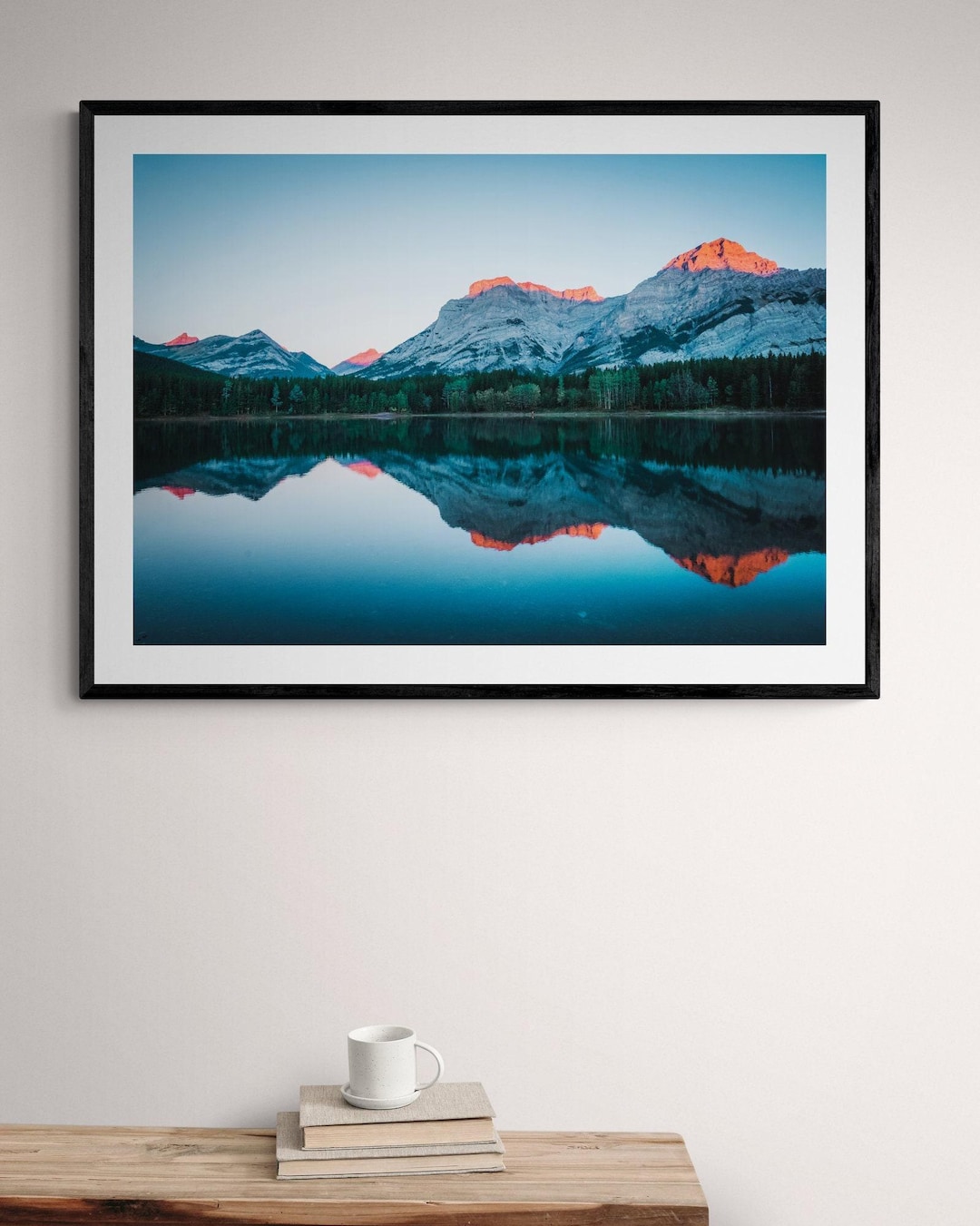 Alpenglow Photo Print, Canmore Photography, Canada Mountain Print ...