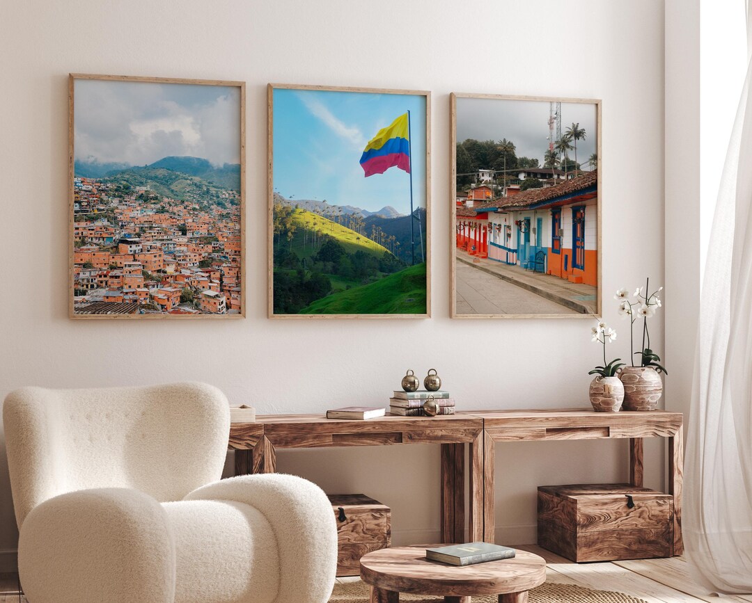 Colombia Set of 3 Prints, Colombia Wall Art, Colombia Print, Comuna 13 ...