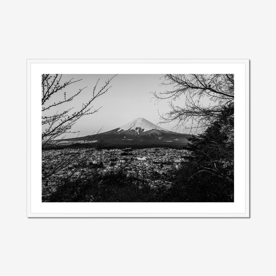 Black and White Mt. Fuji Photography Print: Japanese Landscape Wall Art ...