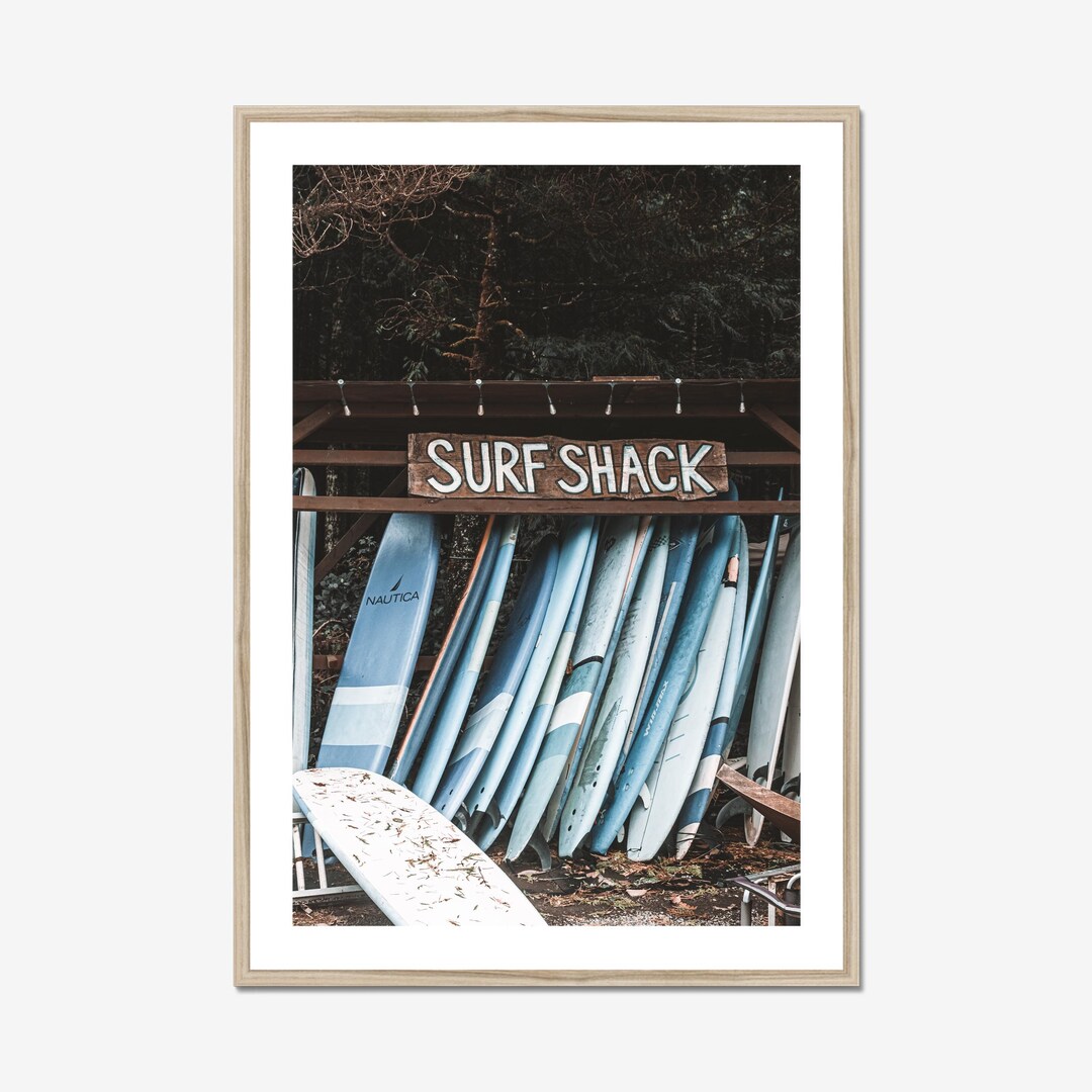 Tofino Surfboard Print: Vintage Surf Shack Photo, Coastal Wall Art - Etsy