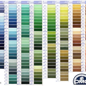 DMC Thread Color Chart Tracker Inventory Spreadsheet - Etsy