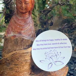 Buddhist Sticker 3" Round | Mettā Meditation | Buddhist Teachings ...
