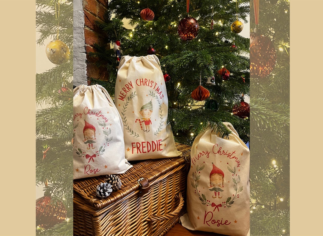 Personalised Santa Sack, Christmas Present Bag Christmas Eve Bag ...