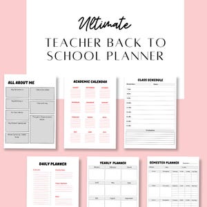 Back to School Planner, Teacher Planner, Organization for School, Plan ...