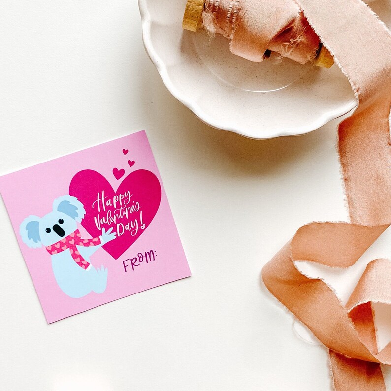 Happy Valentine's Day, Koala Valentine's Day Printable, Digitalize ...