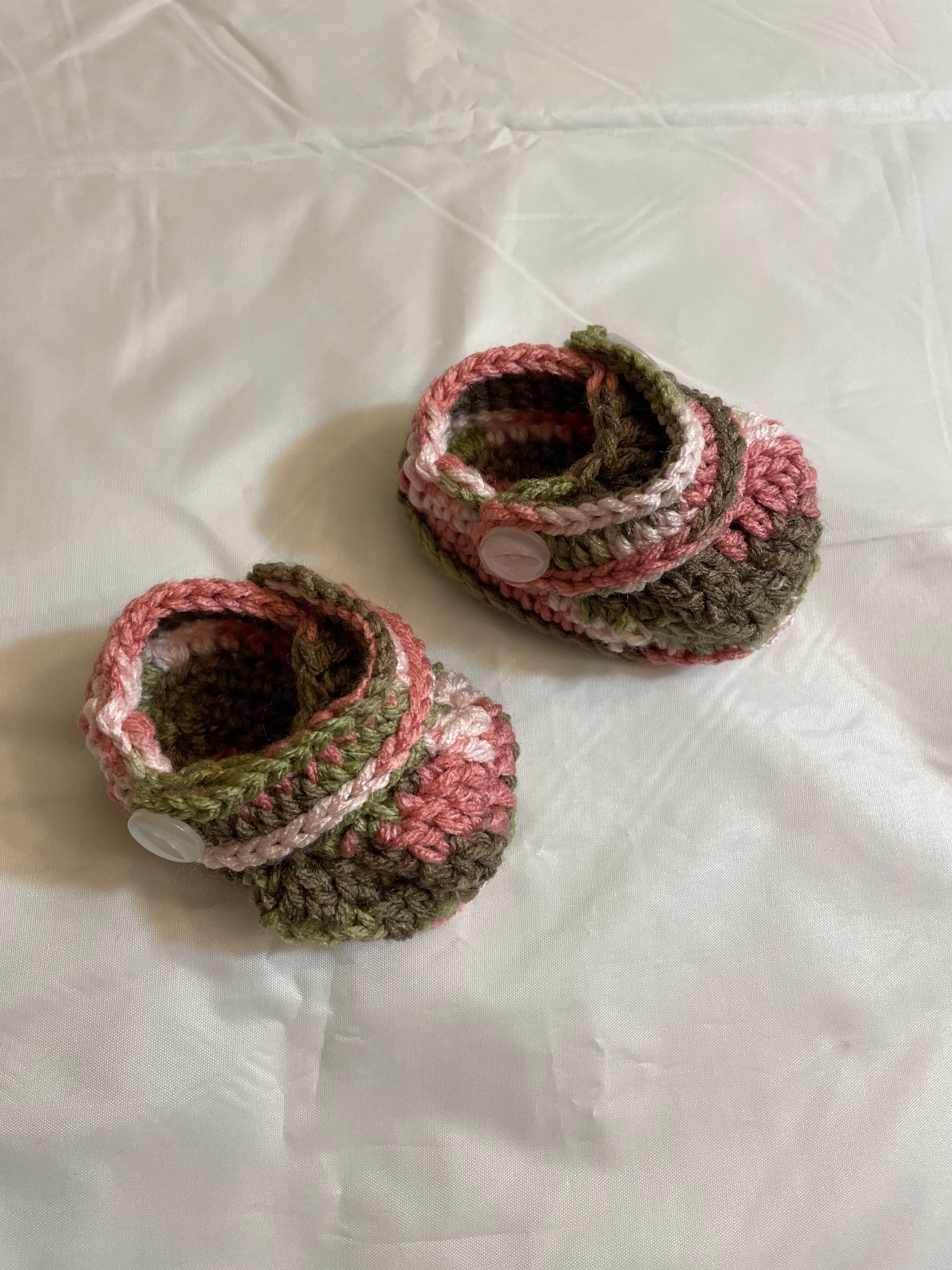 Pink Camo Crocheted Baby Crocs size: 3-6 mo 4 long | Etsy