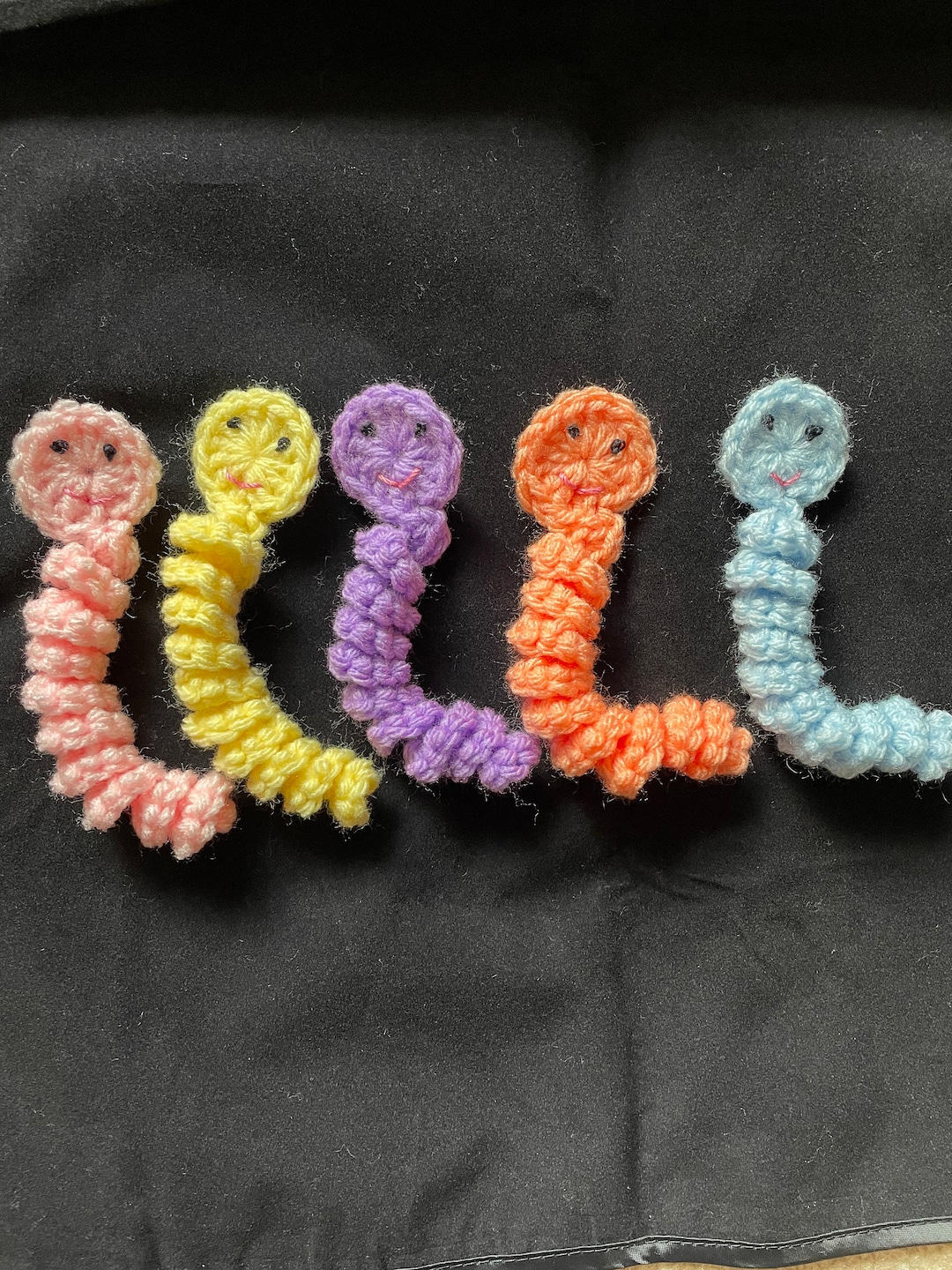 Worry Worm, Worry Wiggly Worm, Crochet Fidget Toy, Sensory Toy, ADHD ...