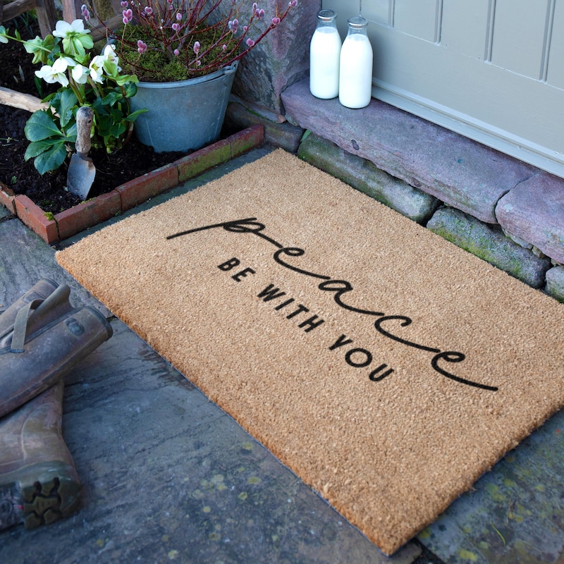 Peace Doormat - Etsy
