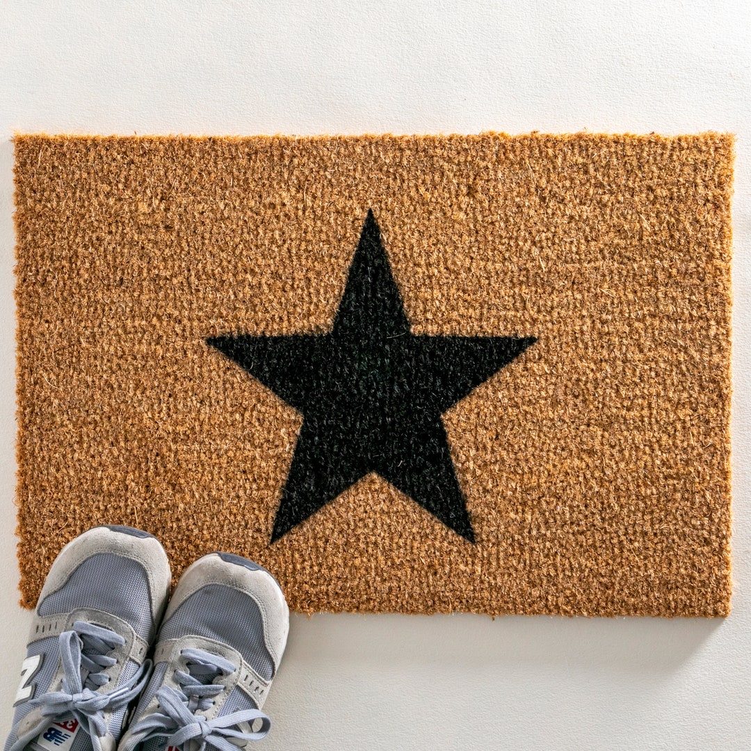 Big Star Doormat Black Star Mat Coir Doormat Anti Slip Coir Doormat New ...