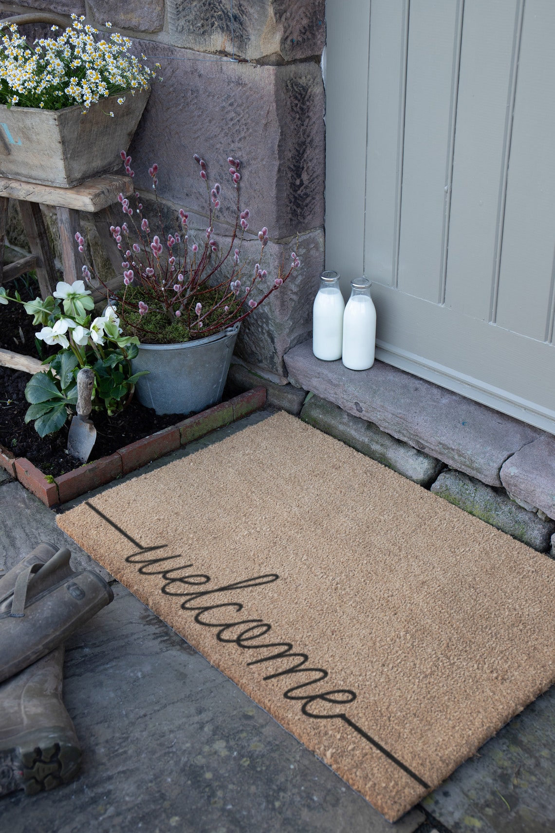 Welcome Country Doormat - Welcome Extra Large Black Doormat ...