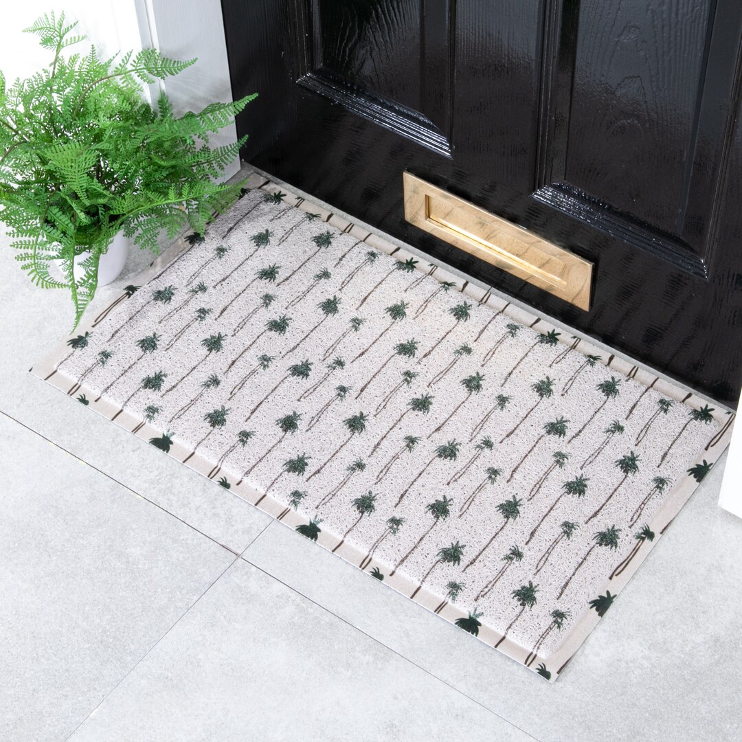 Palm Trees Doormat - Tropical Palm Trees Mat - Bohemian Style Doormat ...