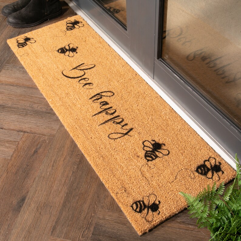 Bee Happy Bee Double Door Mat - Etsy