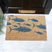 Fish Coir Doormat Welcome Doormat Anniversary Gift Housewarming Gift ...