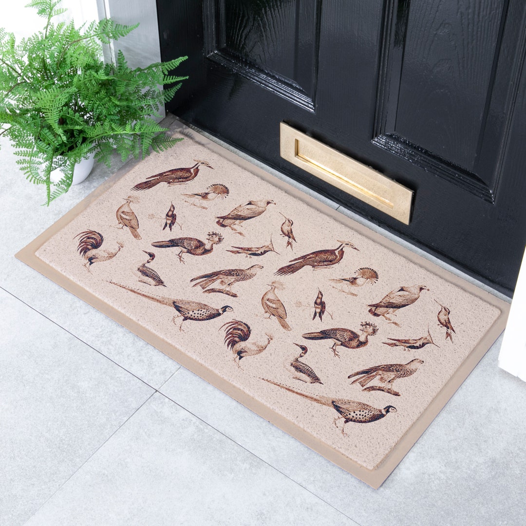 Elegant Bird Vintage Pattern Indoor & Outdoor Doormat - Long Lasting ...