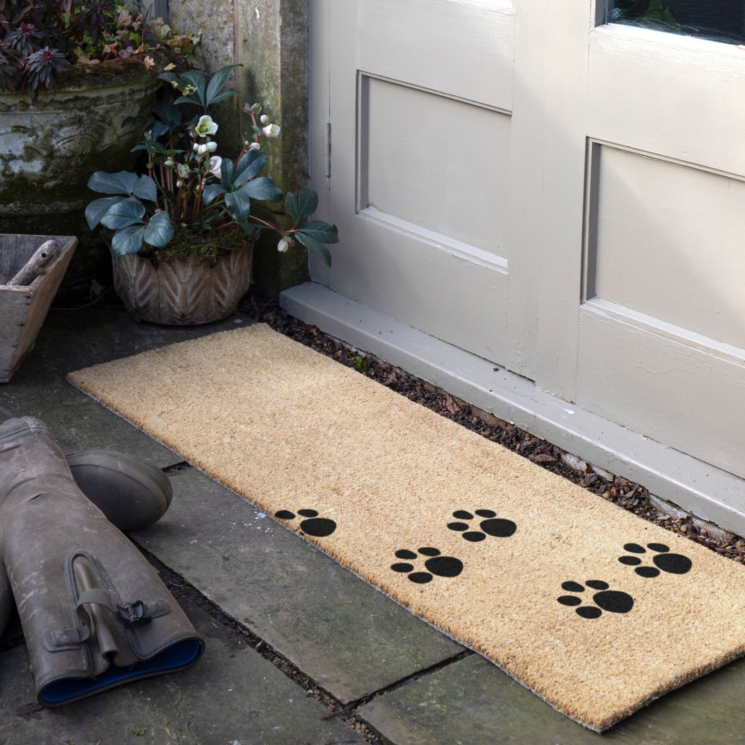 Paw Print Double Door Mat - Patio Doormat - Pet Paw Print Doormat - Dog ...