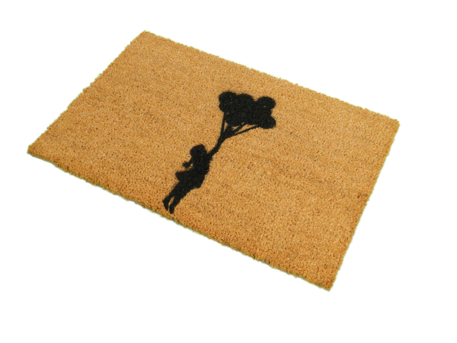 Banksy-style Flying Balloon Girl Quirky Doormat 60x40cm | Etsy