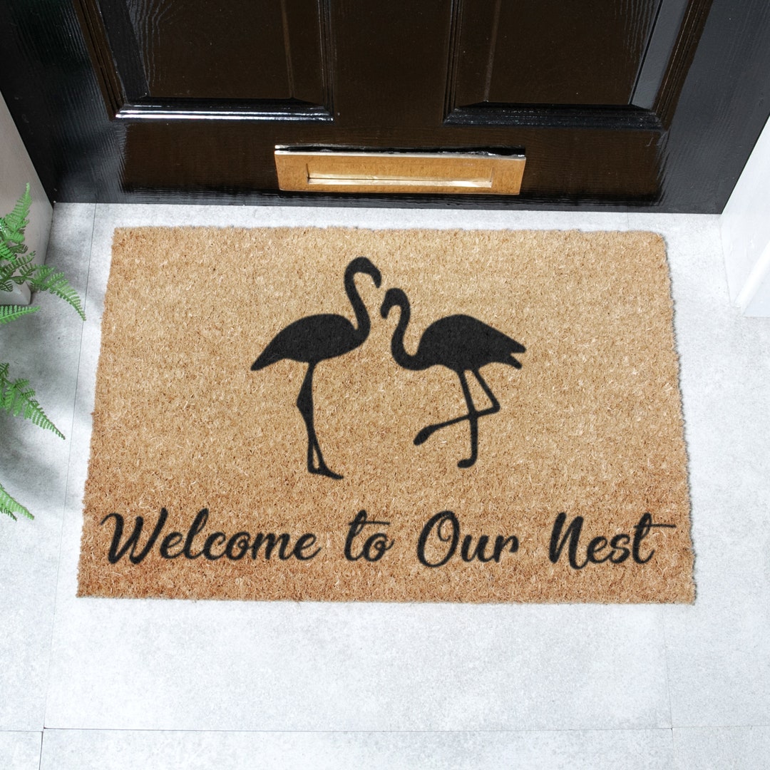 Welcome to Our Nest - Flamingo Doormat - Housewarming Gift - Welcome ...