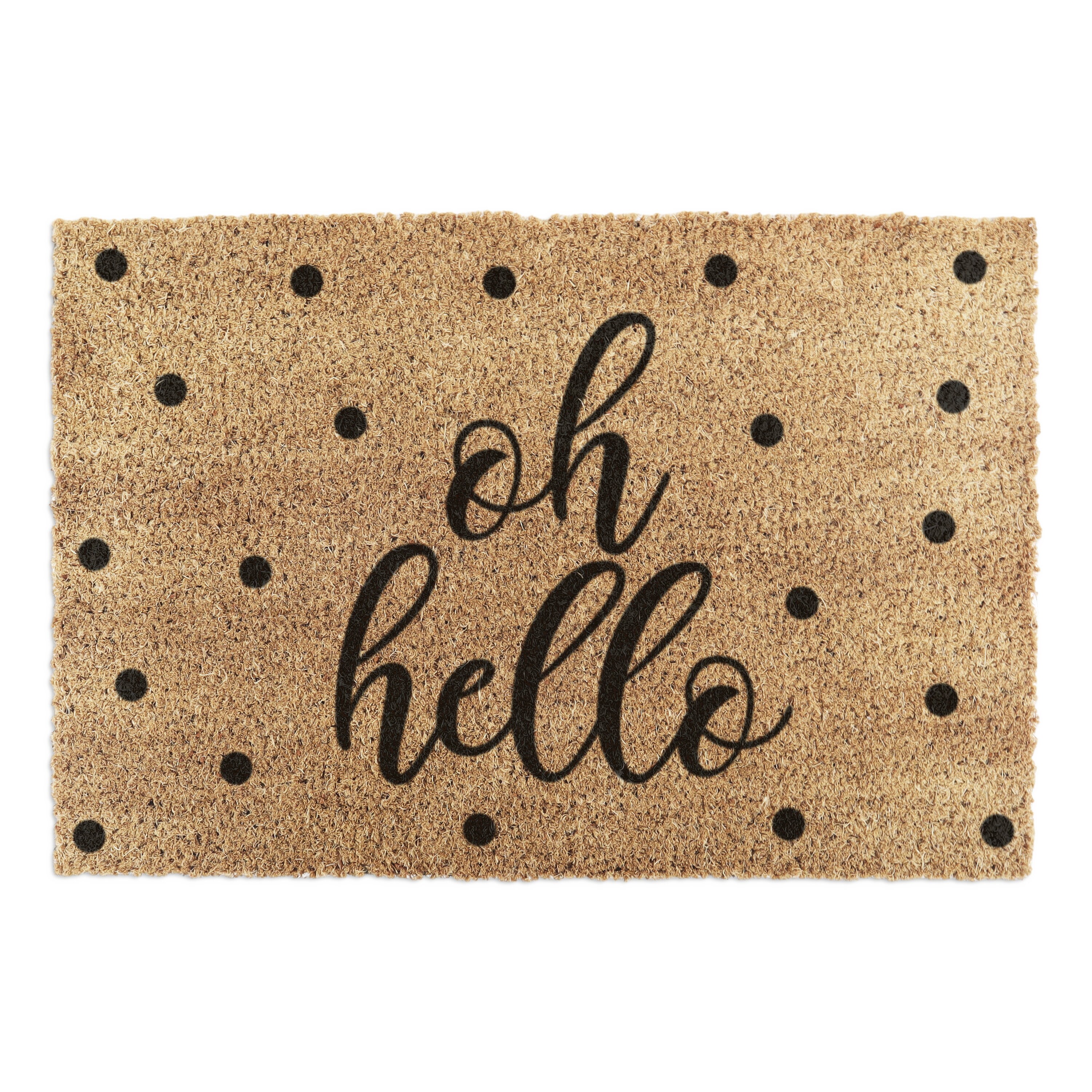 Oh Hello Country Size Doormat - Cute Welcome Mat - Natural Coir Doormat ...