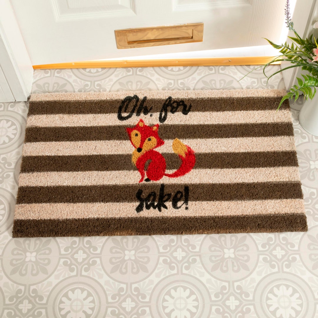 For Fox Sake Doormat: Coconut Husk Welcome Mat (75 X 45cm) - Etsy